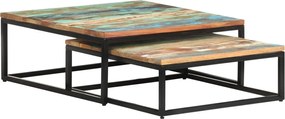 vidaXL Hnízdové konferenční stolky 2 ks masivní recyklované dřevo [320390]