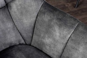Designová otočná židle Vallerina šedý samet