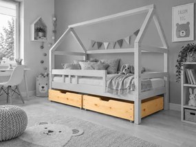 Šuplíky pod postel 180 cm z masivu borovice - přírodní - 2 ks