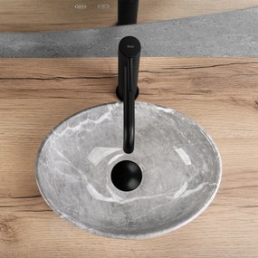 Rea Sofia Mini, umyvadlo na desku 350x260x125 mm, imitace kamene - šedá Grigio, REA-U9237
