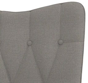 vidaXL Marketos Relaxační křeslo se stoličkou taupe textil