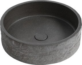 Sapho Sapho, ISPIR betonové umyvadlo včetně odtoku, 40cm, černý granit, AR476