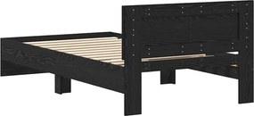 Rám postele s čelem s čelo Černý dub 203 x 104 x 70 cm 3376052