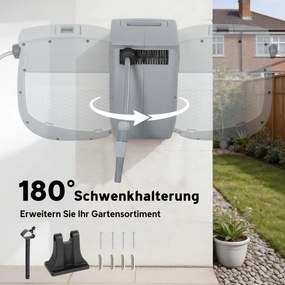 Hadicový naviják se zahradní hadicí 20 m, otočný o 180° Box na hadici s automatickým navíjením Samosvorný