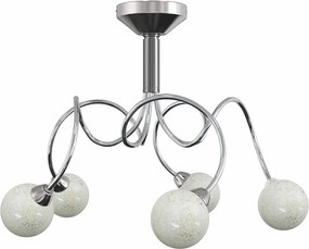 Stropní svítidlo s kulatými drátěnými stínidly pro 5 LED G9 337907