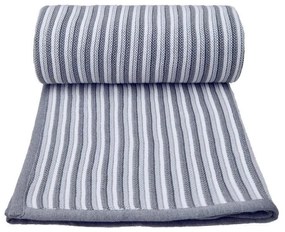 T-tomi Dětská pletená deka pruhy White + Grey