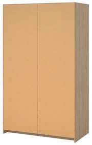Šatní skříň v dekoru dubu s posuvnými dveřmi v přírodní barvě 119x200x60 cm Naia – Tvilum