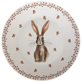 Porcelánový jídelní talíř Rustic Easter Bunny - Ø 26*2 cm
