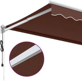 Automatická zatahovací markýza hnědá 350 x 250 cm 3215709