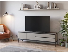 Šedo-béžový TV stolek 180x55 cm Lorenza – Marckeric