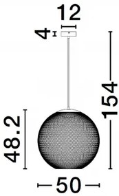 LED černá designová svítilna Kinetic 153
