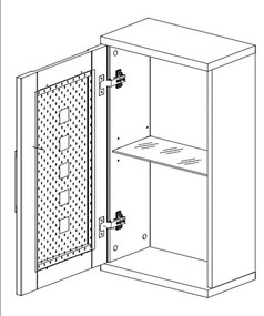 Koupelnová závěsná skříňka Poseidon, dub Sonoma