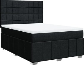 Box spring postel s matrací černá 140x200 cm textil 3291693