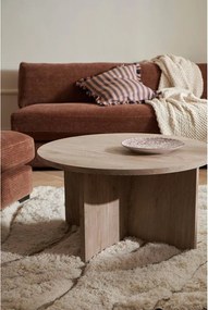 Kulatý konferenční stolek z MDF ve světle přírodní barvě ø 85 cm Poppy – Ellos Home