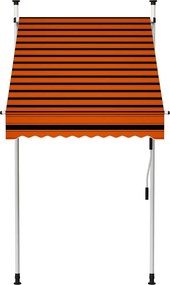 Ručně zatahovací markýza 100 cm oranžovo-hnědá 145834
