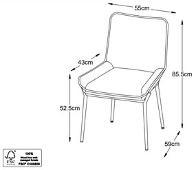 Designová židle Achaicus písková - skladem