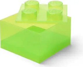 Room Copenhagen LEGO Storage Brick 4 víko Translucent světle zelená /