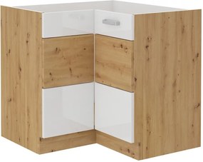 Kuchyňská skříňka Artisan 90x90 DN 2F BB Barva dvířek bílá lesk