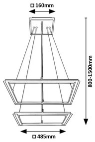 Rabalux 72243 - LED Lustr na lanku SIDONA 2xLED/24W/230V 3000K