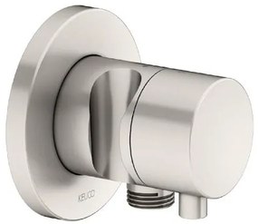 Keuco IXMO - Přepínací ventil pod omítku, 2 výstupy, s připojením a držákem sprchy, kartáčovaný nikl 59556051201