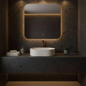 Rea Vanda, umyvadlo na desku 490x310x130 mm, béžová-imitace kamene, REA-U7342