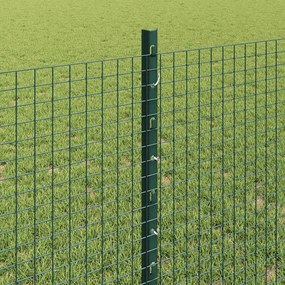 Svařovaná drátěná plotovina s tyčkami 50 x 0,8 m Zelená 3336512