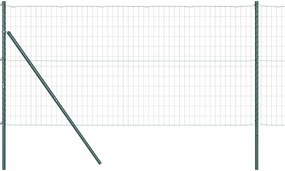 Euro plotové kotvení 10 x 1,2 m Ocel potažená PVC Zelená 3350291