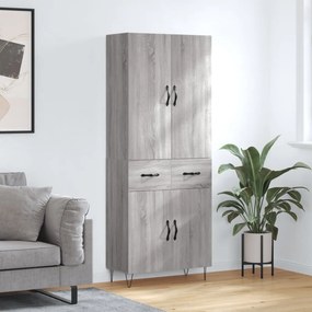 Skříň highboard šedá sonoma 69,5 x 34 x 180 cm kompozitní dřevo 3198183
