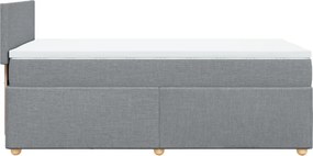 Box spring postel s matrací světle šedá 80 x 200 cm textil 3288800