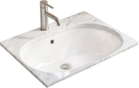 Rea Vena, oválné umyvadlo pod desku, 63,5 × 42,7 cm, bílá lesklá, REA-U3589