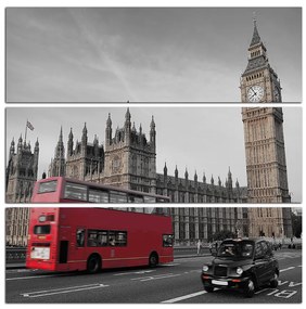 Obraz na plátně - Autobus v Londýně - čtverec 331ČC (75x75 cm)