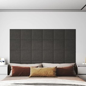 vidaXL Nástěnné panely 12 ks 30 x 30 cm textil 1,08 m² [343789] Barva: Tmavě šedá
