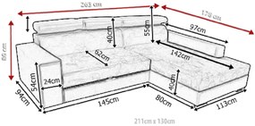 Sedací souprava Mexico de Lux Výběr čalounení: Mexico de lux - inari 23 - soft23, Zvolte stranu sed. soupravy: Pravá strana