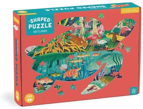 Mudpuppy Puzzle Mokřady ve tvaru želvy 300 dílků