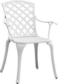 3dílný bistro set bílý litý hliník 3216332