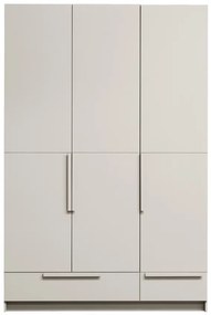 OnaDnes -20% Hoorns Bílá dřevěná šatní skříň Pamela 215 x 142 cm