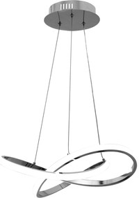 Toolight - LED závěsné svítodlo prstenové + dálkové ovládání APP389-CP, chrom, OSW-06905