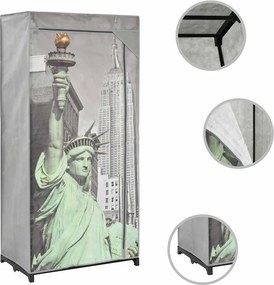 Šatní skříň New York 75 x 45 x 160 cm textil 282461
