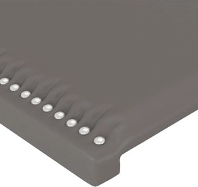 Čelo postele typu ušák šedá 203x23x78/88 cm umělá kůže 3117116