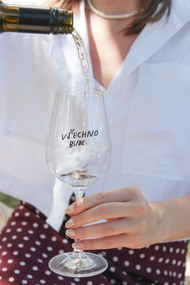 Bella Rose Sklenice na víno Všechno bude No. 2, čirá barva, sklo, 350 ml