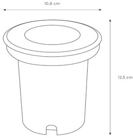 Lucide 11801/01/30- Venkovní zápustné svítidlo BILTIN 1xGU10/35W/230V IP67 černá