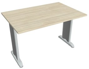 Stůl jednací rovný 120 cm - Hobis Flex FJ 1200 Dekor stolové desky: akát, Barva nohou: Stříbrná