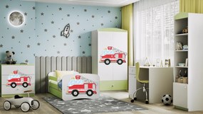 Dětská postel Babydreams hasičské auto zelená