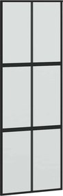 Posuvné dveře se sadou kování černé 76x205 cm Tvrzené sklo 3375820