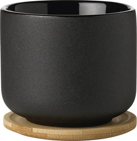Černý kameninový šálek na cappuccino 200 ml Theo – Stelton
