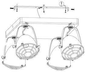 Eglo 49079 - Bodové svítidlo GATEBECK 4xE14/40W/230V