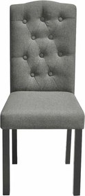 Jídelní židle 6 ks šedé textil 272247
