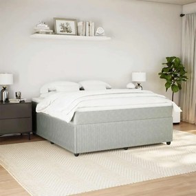 Box spring postel s matrací světle šedá 180x200 cm samet 3285656