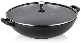 KELA Wok s poklicí litinový CALIDO 36 cm černá KL-12475