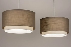 Závěsné designové svítidlo nad stůl Napolitana Taupe and Black